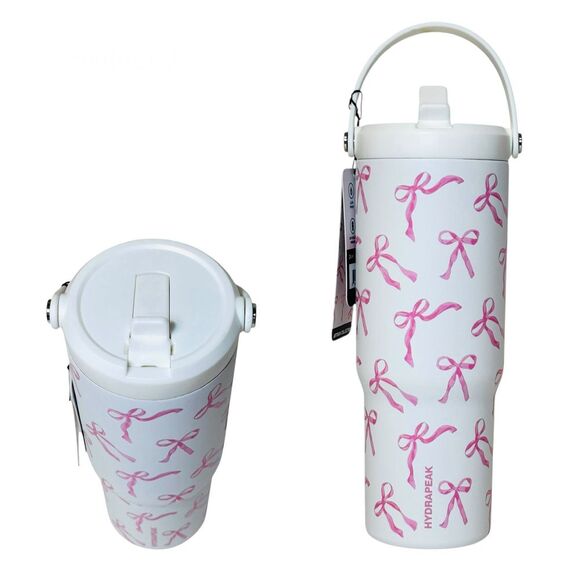 Kitchen | Hydrapeak Pink Bow Flow 32 Oz Insulated Water Bottle Tumbler ...